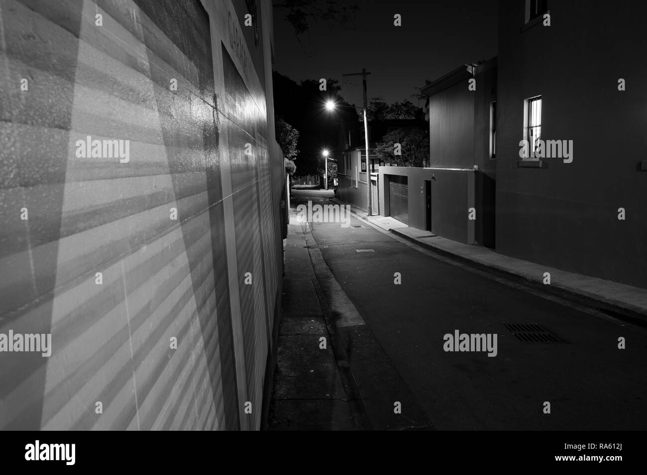 Back alley perspective hi-res stock photography and images - Alamy