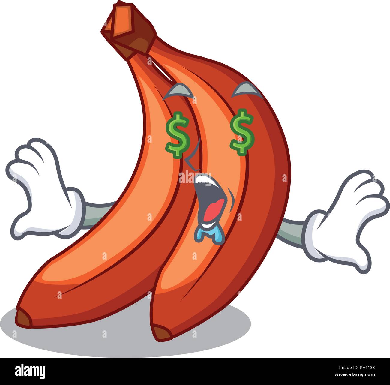 Money eye banana merah in the shape cartoon Stock Vector Image & Art ...