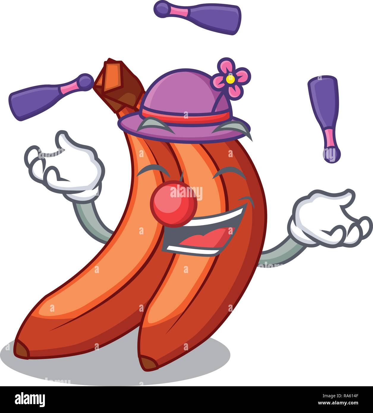 Juggling banana merah in the shape cartoon Stock Vector Image & Art - Alamy