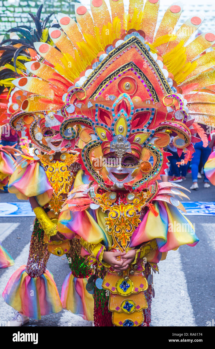 Participants in the Masskara Festival in Bacolod Philippines Stock ...