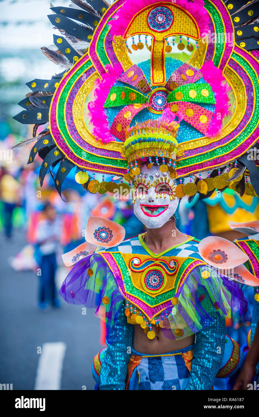 Participant in the Masskara Festival in Bacolod Philippines Stock Photo ...