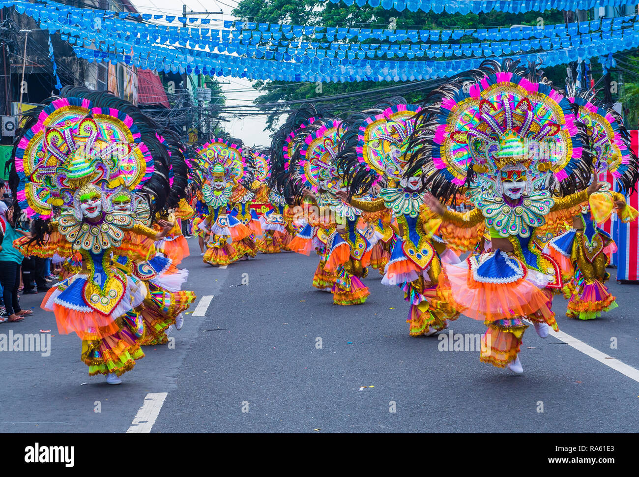 Participants in the Masskara Festival in Bacolod Philippines Stock ...