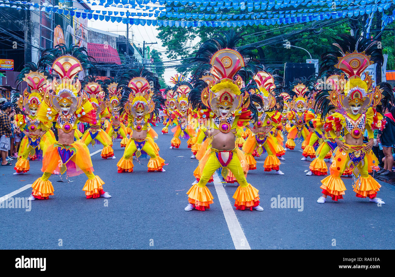 Participants in the Masskara Festival in Bacolod Philippines Stock ...