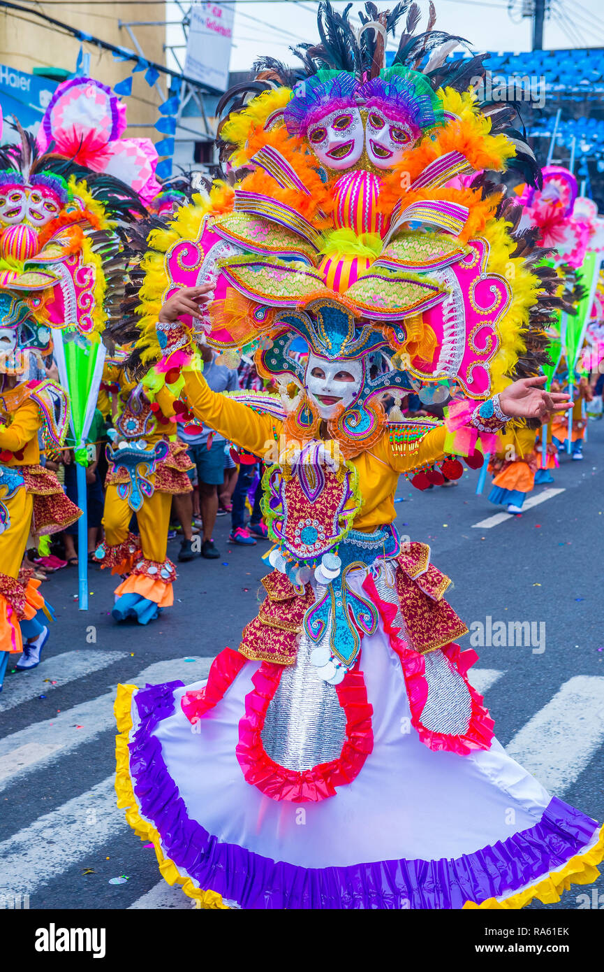 Participants in the Masskara Festival in Bacolod Philippines Stock ...