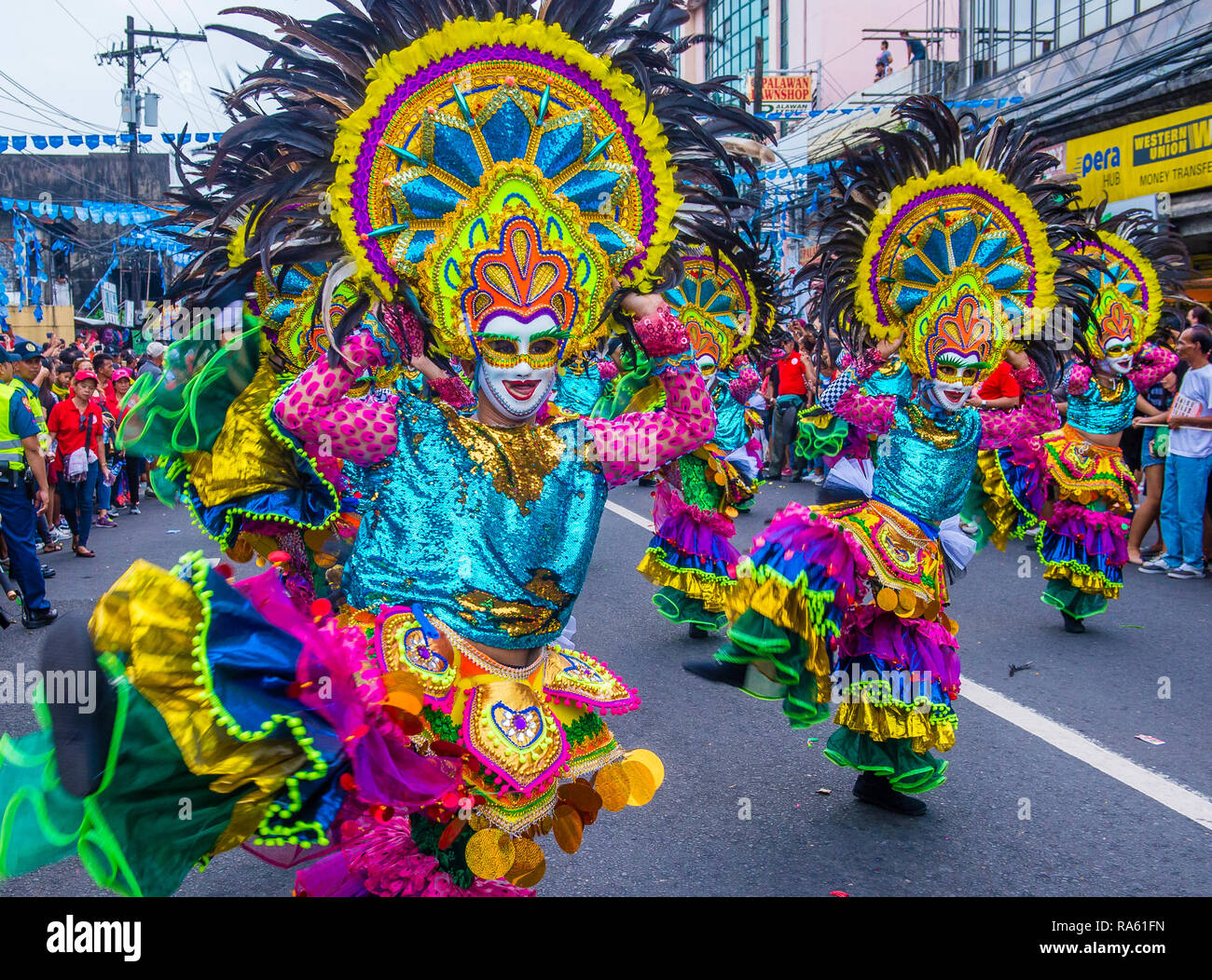 Participants in the Masskara Festival in Bacolod Philippines Stock ...