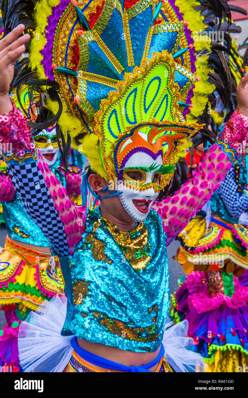 Participant in the Masskara Festival in Bacolod Philippines Stock Photo ...