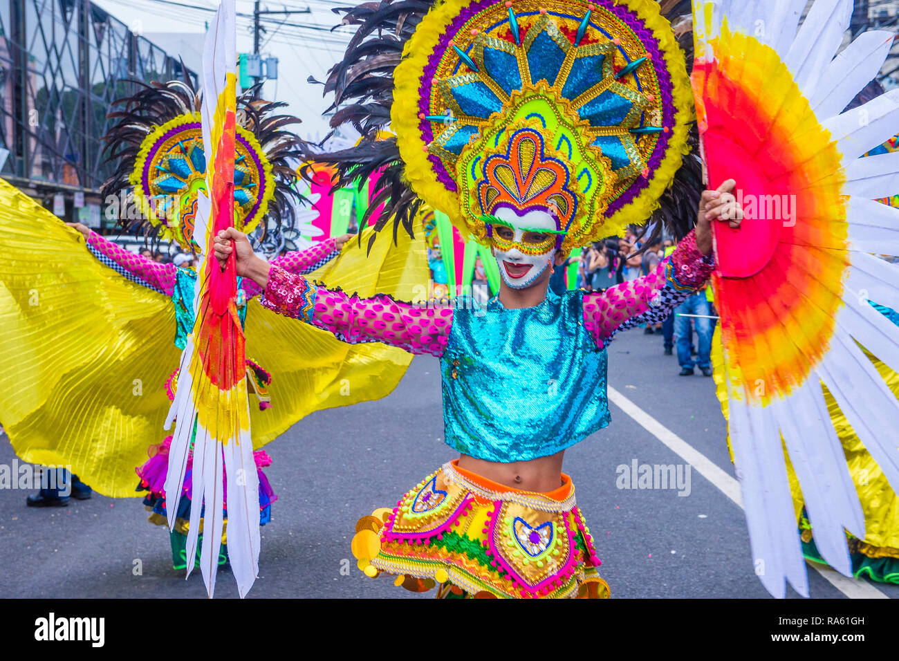 Participant in the Masskara Festival in Bacolod Philippines Stock Photo ...