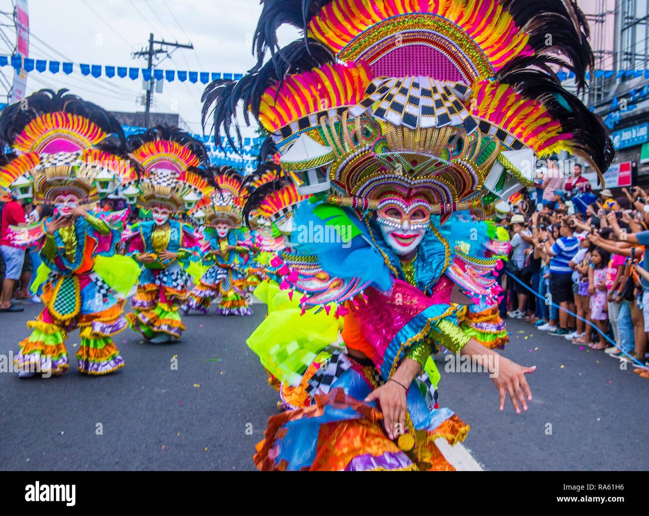 Participants in the Masskara Festival in Bacolod Philippines Stock ...