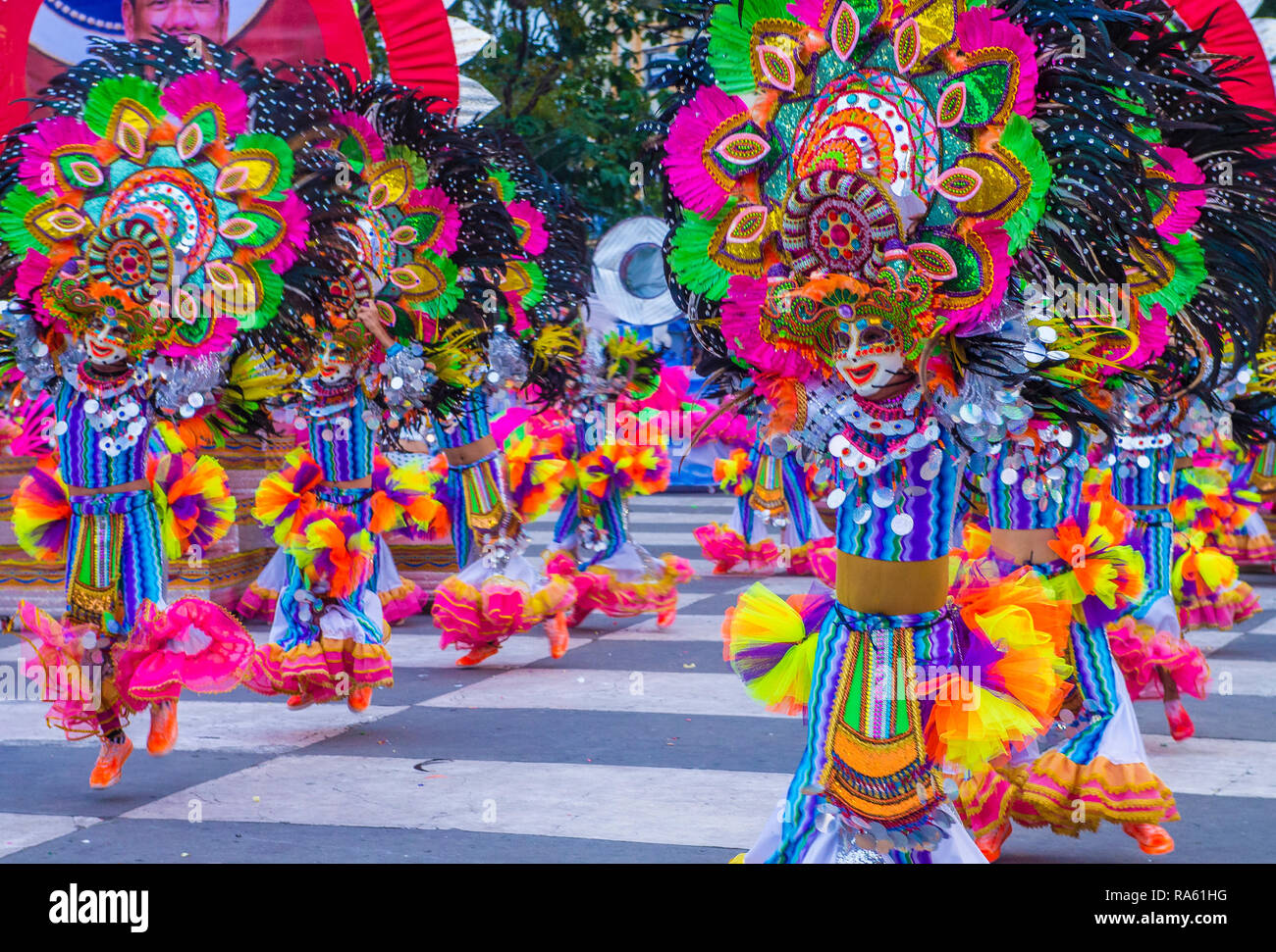 Participants in the Masskara Festival in Bacolod Philippines Stock ...
