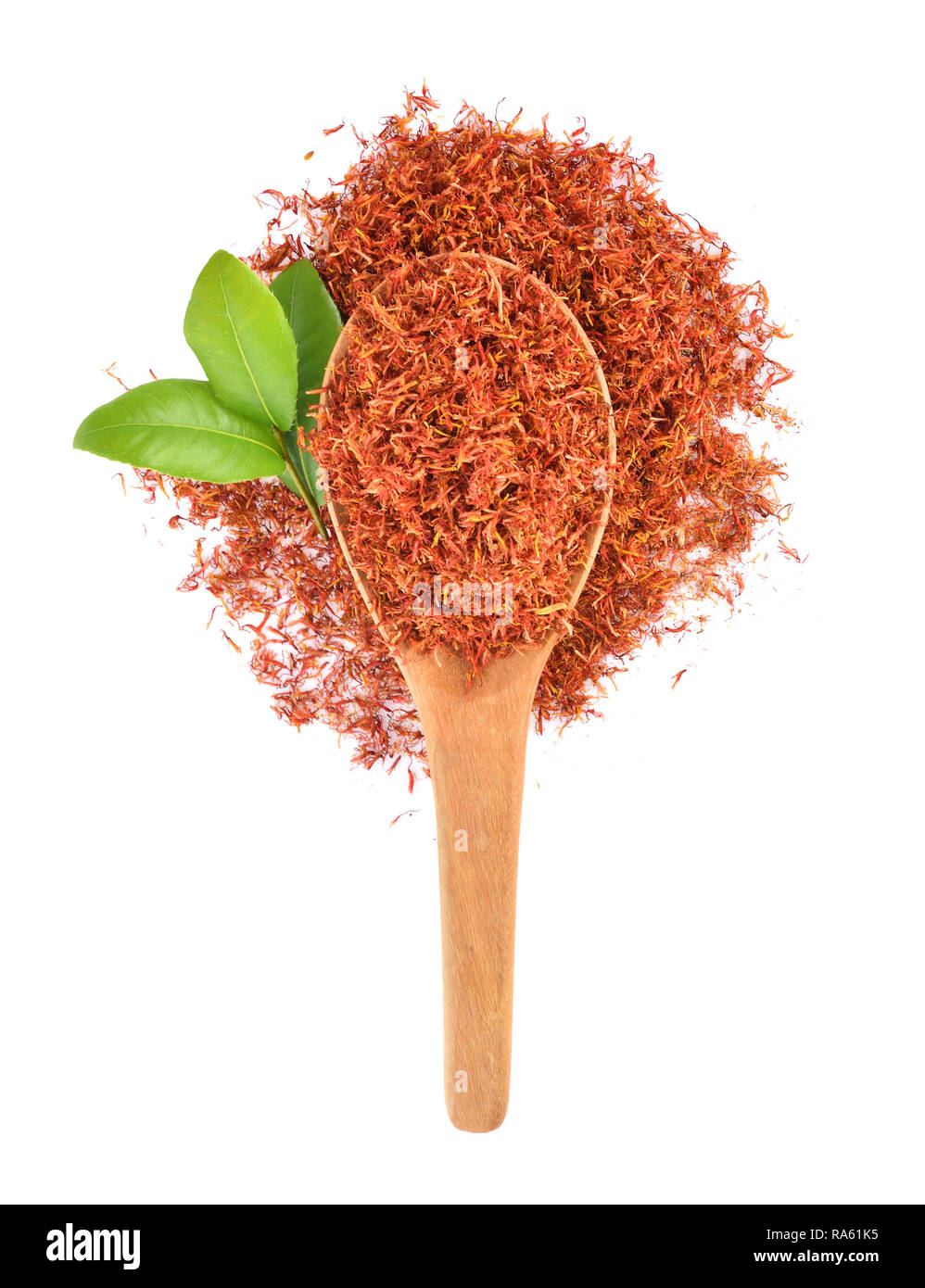 pile of dried safflowers on white background Stock Photo - Alamy