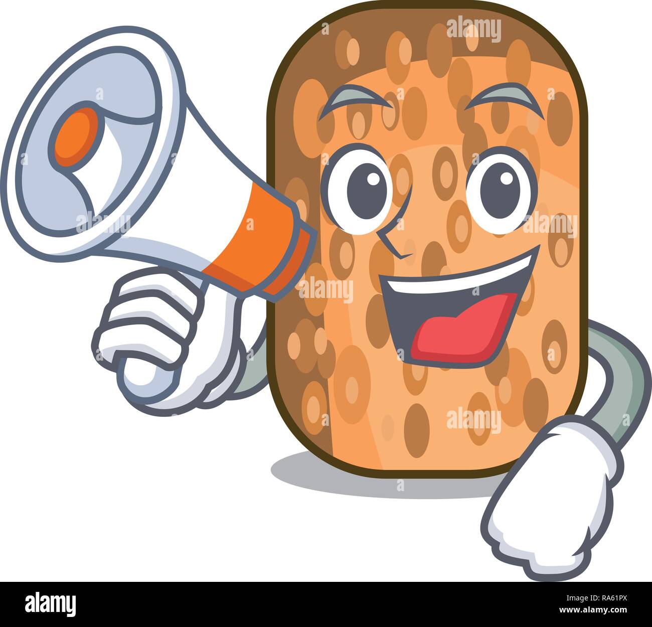 With megaphone tempeh fried in the shape cartoon Stock Vector Image ...