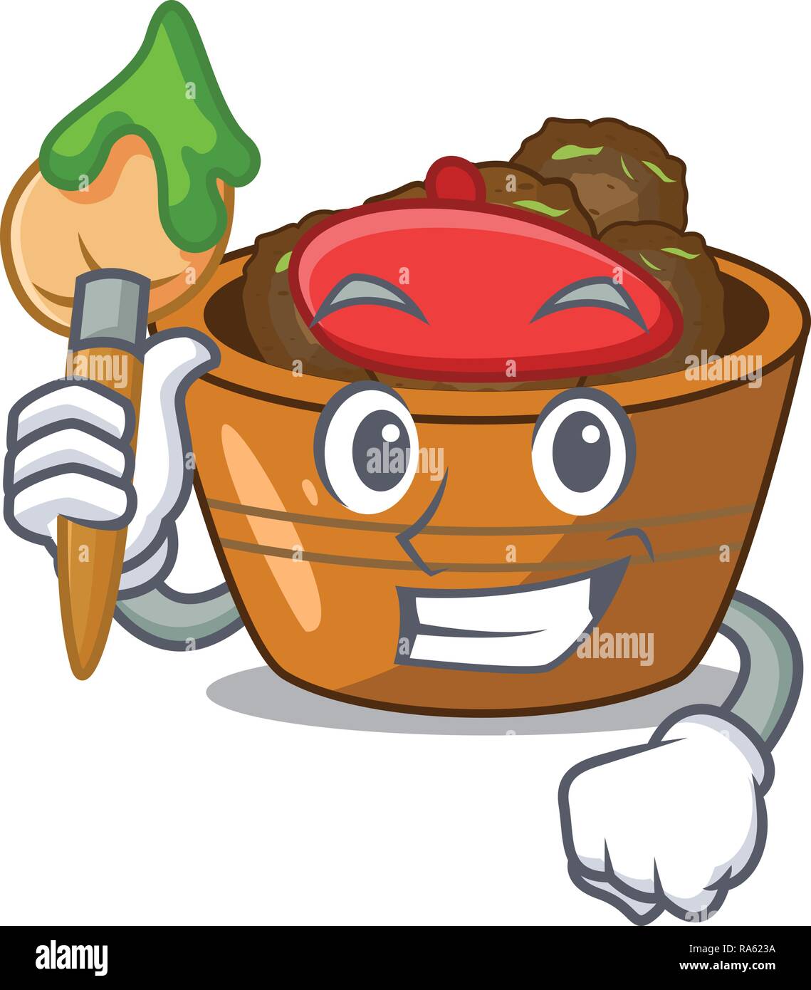 Artist jamun gulab in a cartoon bowl Stock Vector Image & Art - Alamy