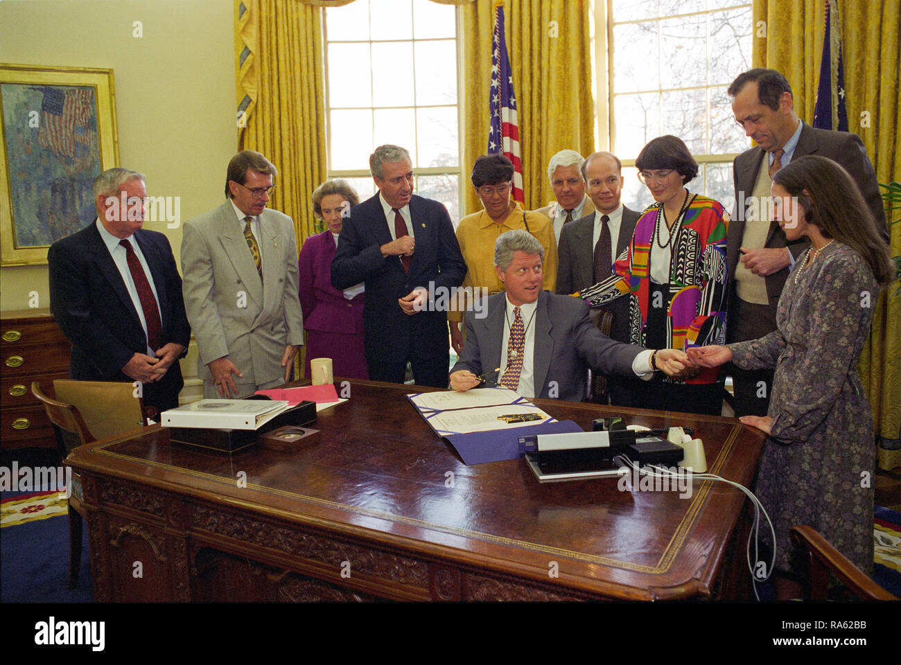 President clinton signing bill hi-res stock photography and images - Alamy