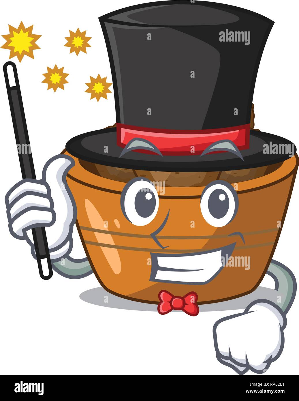 Magician gulab jamun sprinkled with sugar mascot Stock Vector Image ...