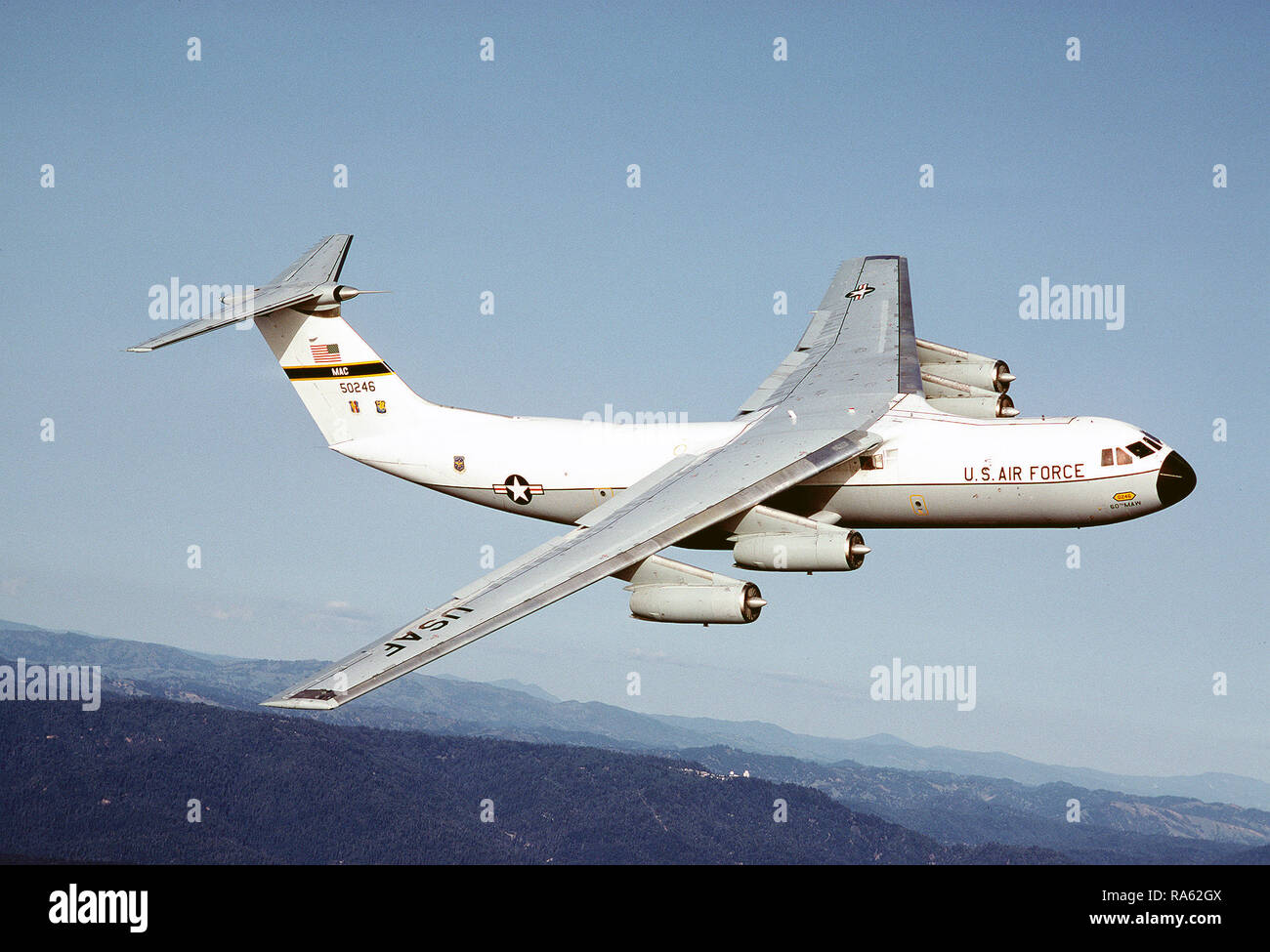 1979 An Air To Air Right Side View Of A C 141 Starlifter Aircraft