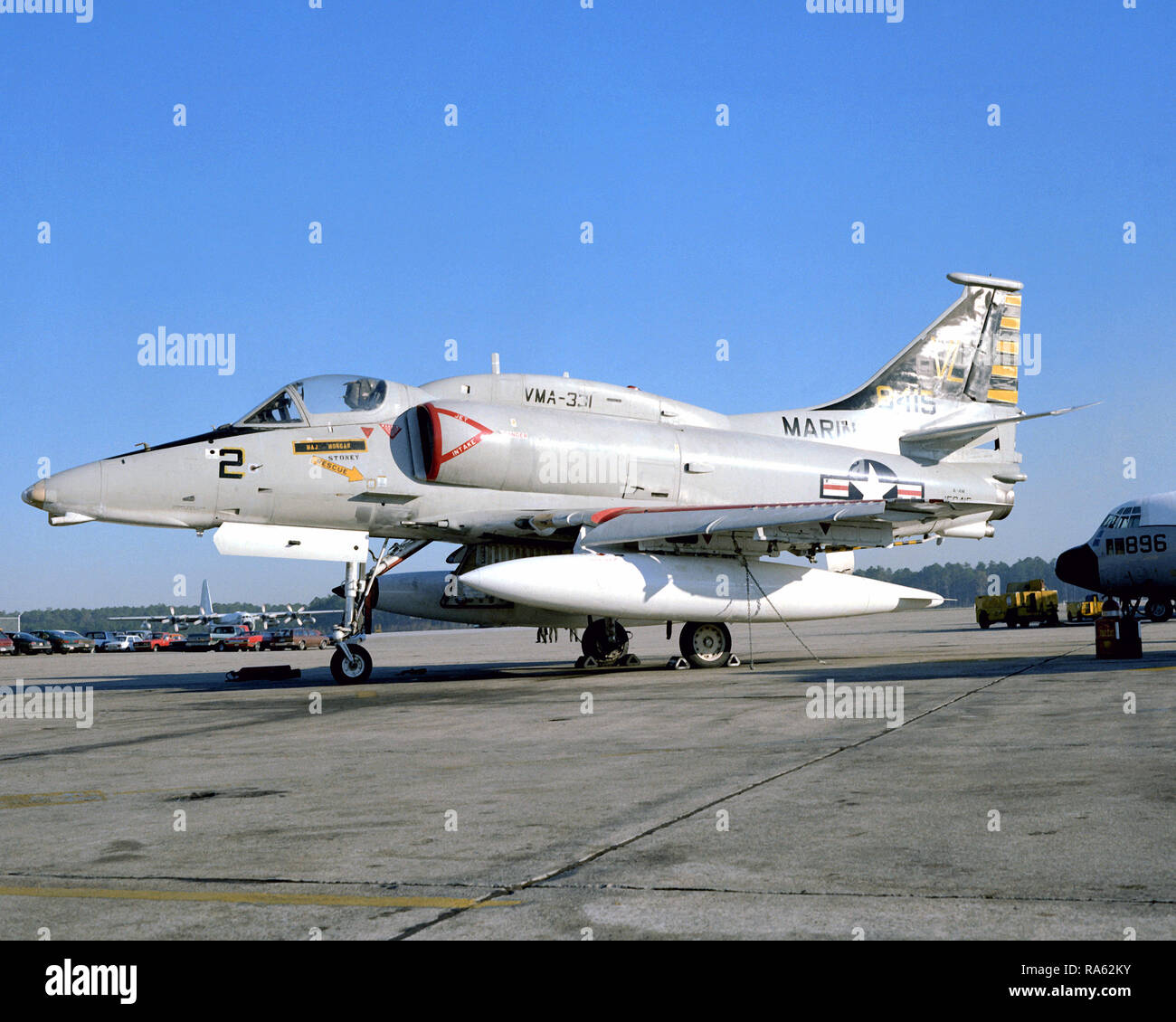 1978 - Left side view of a Marine A-4M Skyhawk aircraft sitting on the ...