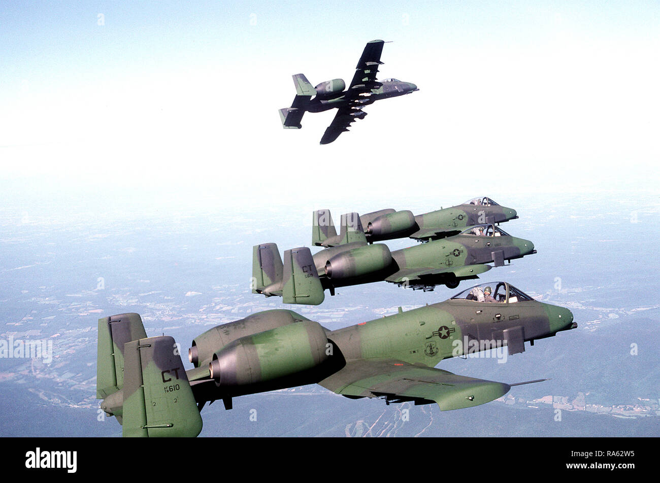 1979 - Four Conneticut Air National Guard A-10A Thunderbolt II aircraft ...