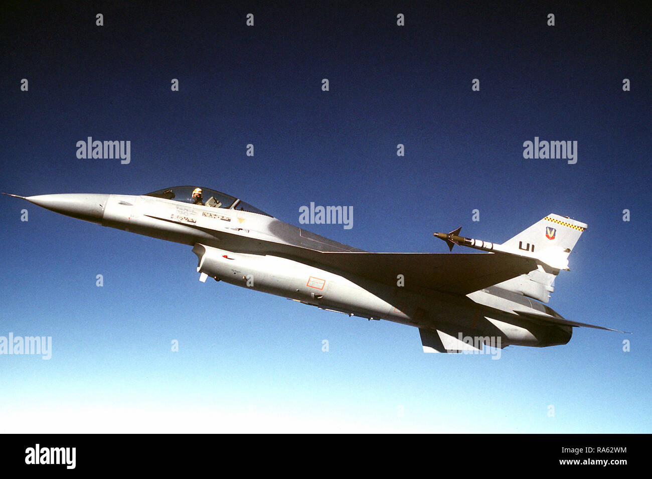 1979 - An air-to-air left side view of an F-16 Fighting Falcon aircraft ...
