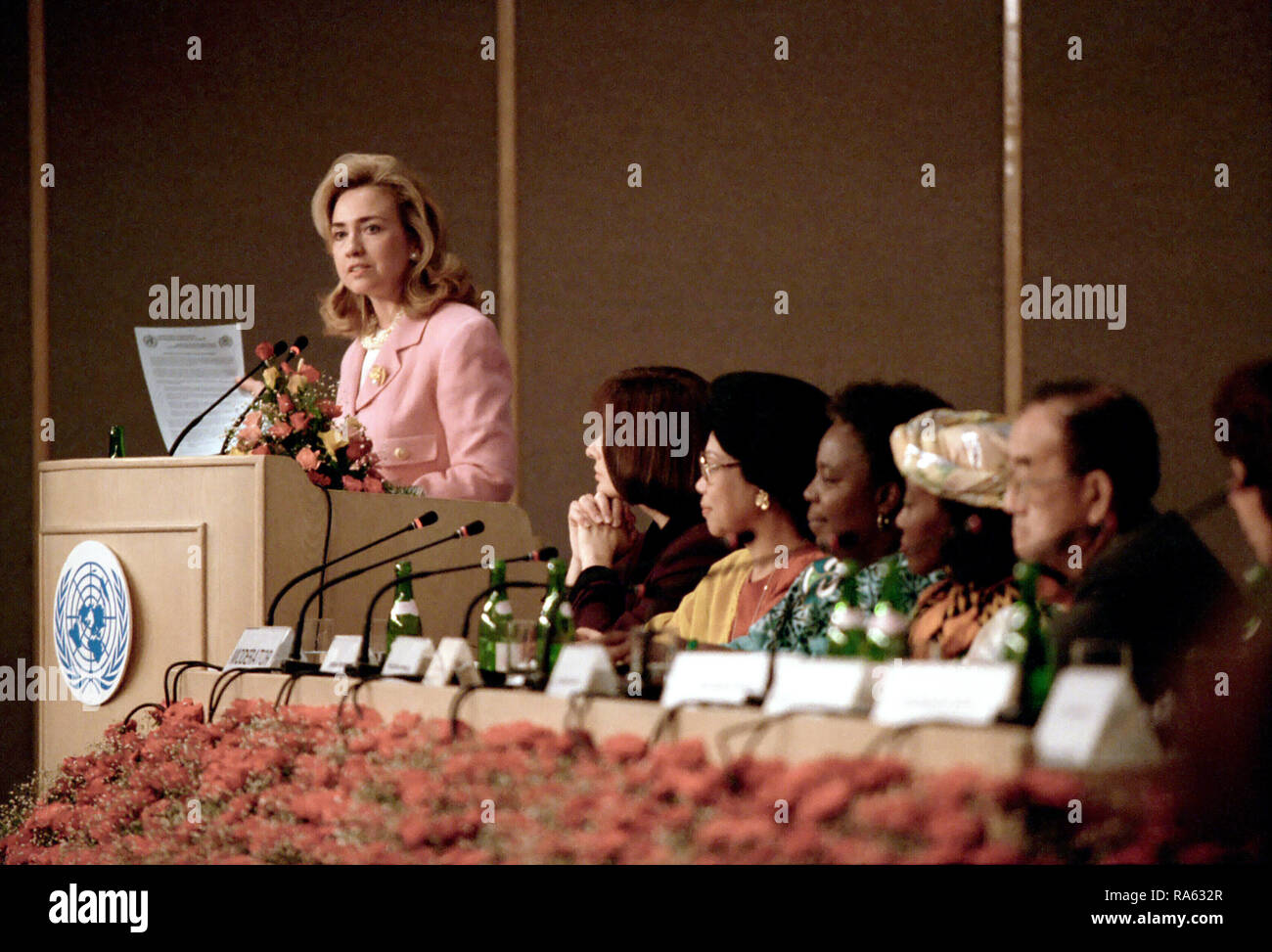 Photograph of First Lady Hillary Clinton at the United Nations ...