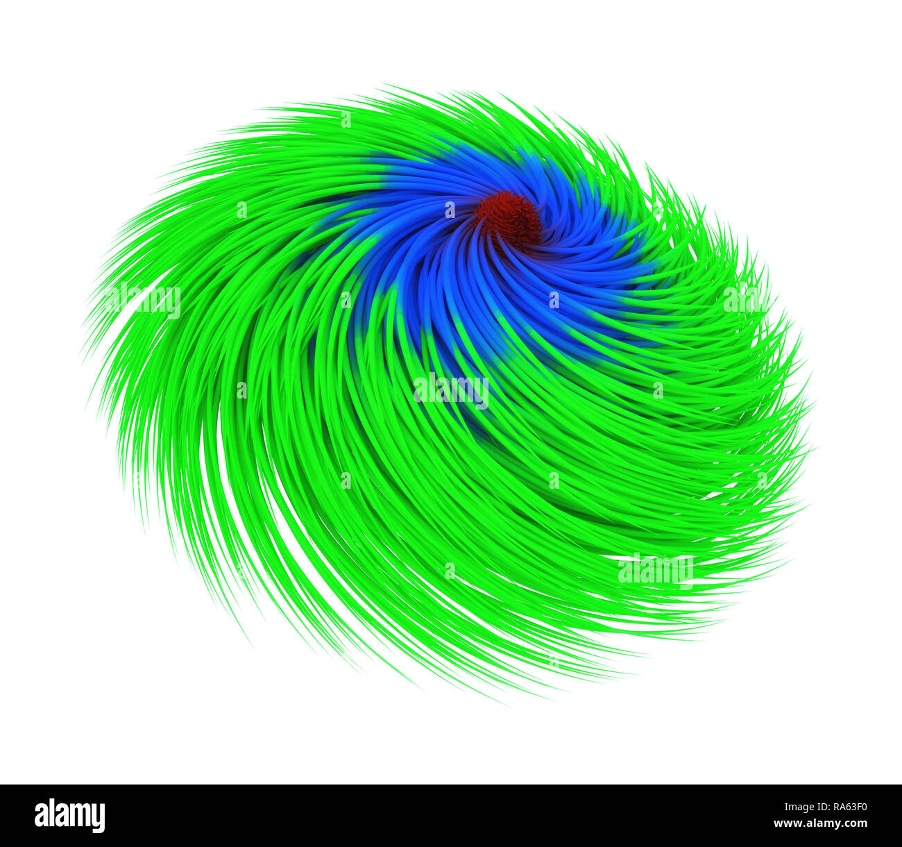 Abstract Multi-Color Twirl Flower Isolated On White Background Stock ...