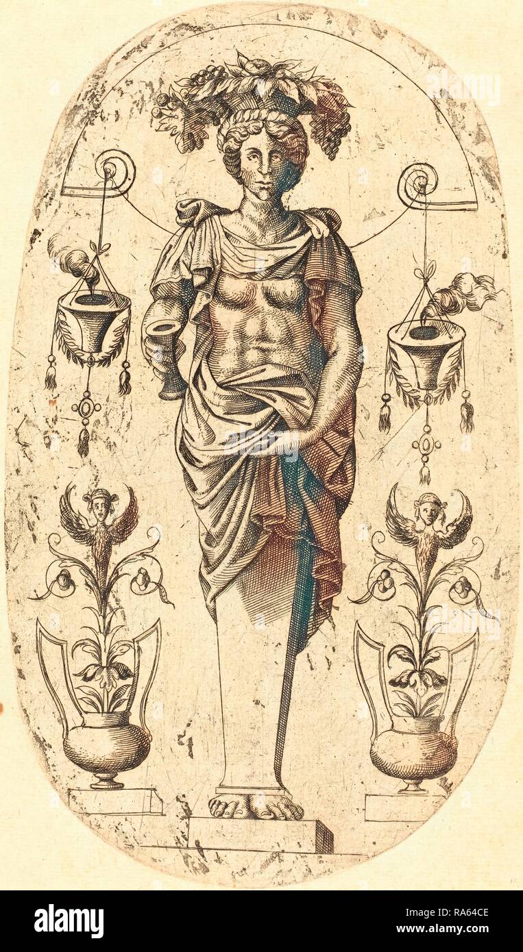 Jean Mignon, French (active 1543-active c. 1545), Woman Carrying a ...