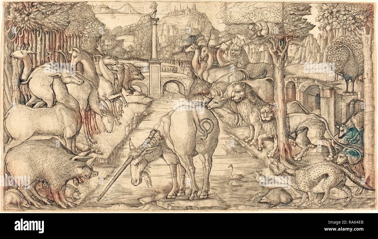 Jean Duvet, French (1485-c. 1570), The Unicorn Purifies the Water with ...