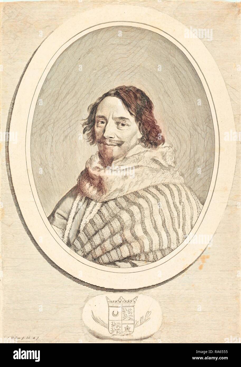 Claude Mellan, French (1598-1688), Henri de Mesmes, engraving on laid ...