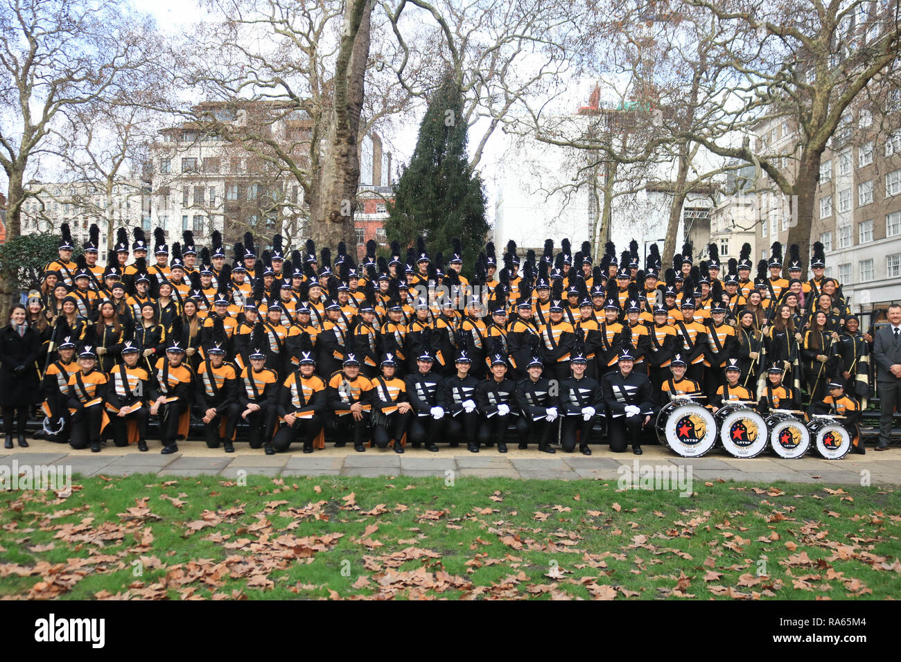 London, UK. 1st Jan, 2019. Mountain View High School Marching Band ...