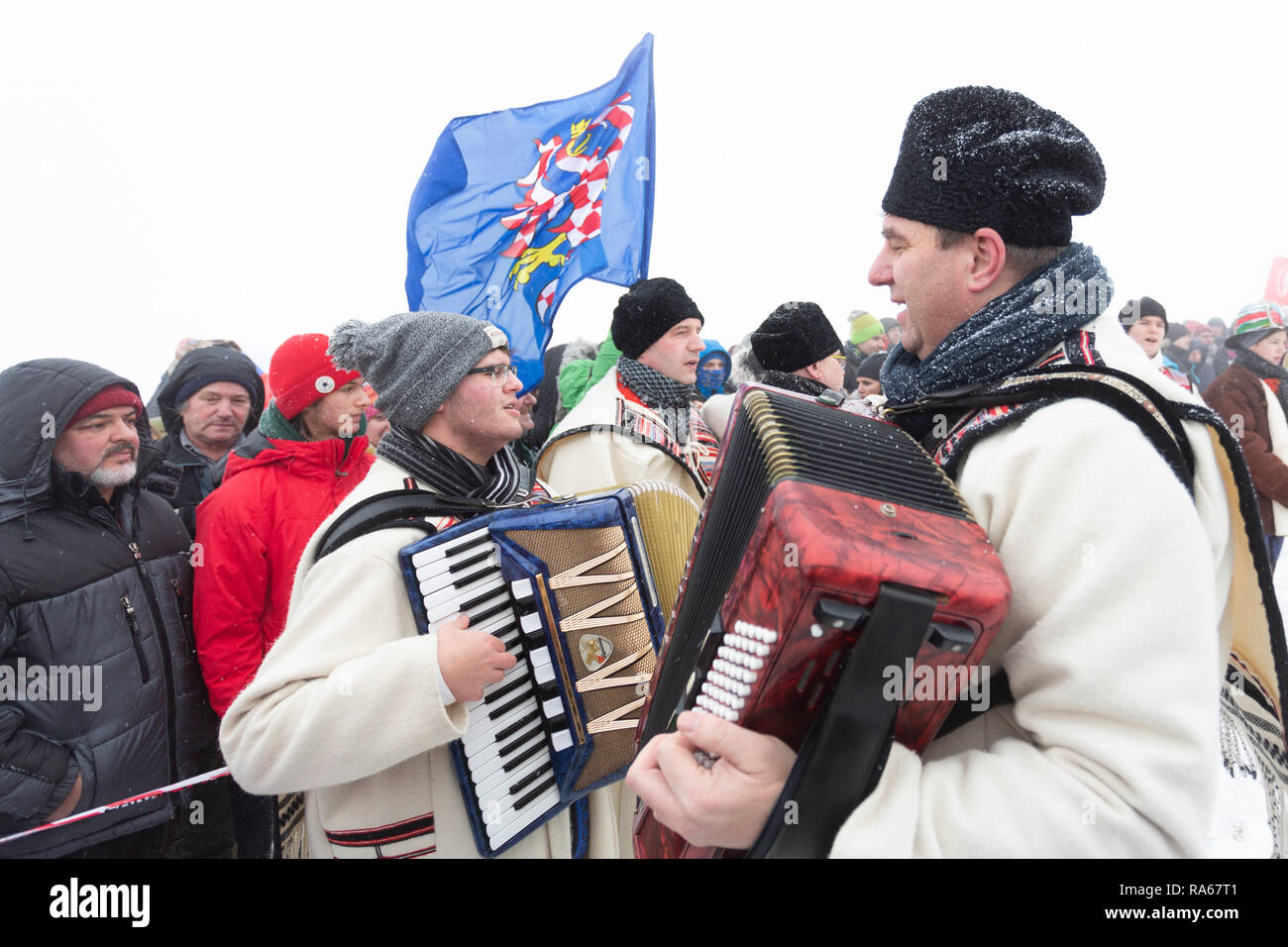 Strani, Czech Republic. 31st Dec, 2018. Traditional meeting of Czechs ...