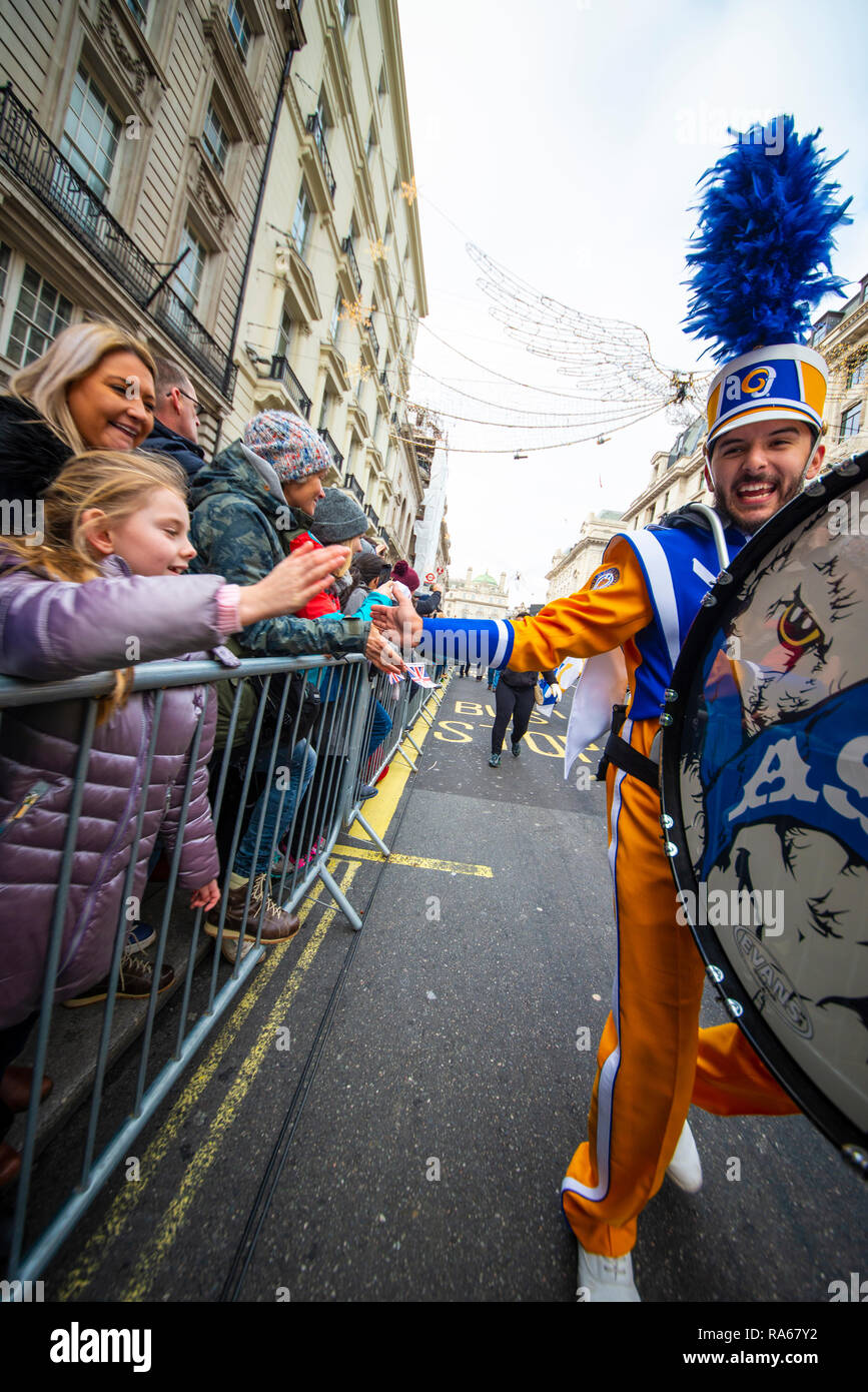Angelo State University Ram Band marching band at London's New Year's ...