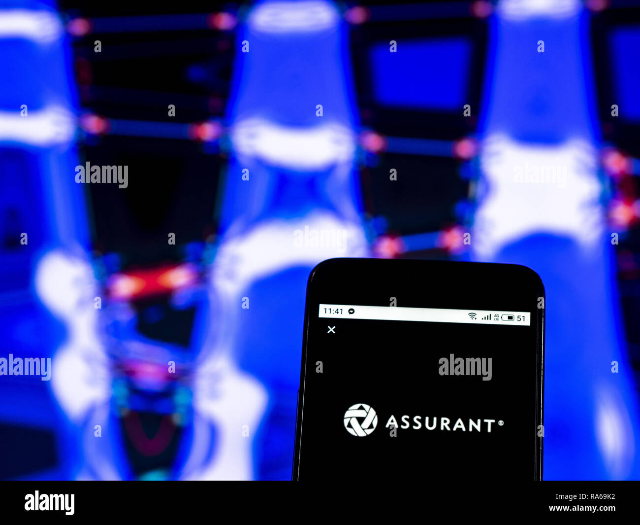 Kiev, Ukraine. 1st Jan, 2019. Assurant Insurance company logo seen ...