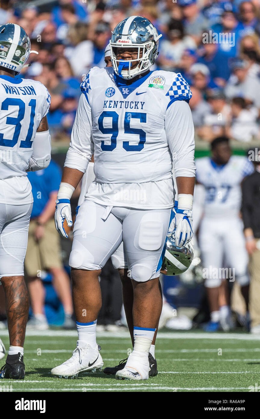Orlando, FL, USA. 1st Jan, 2019. Kentucky Wildcats nose tackle Quinton ...