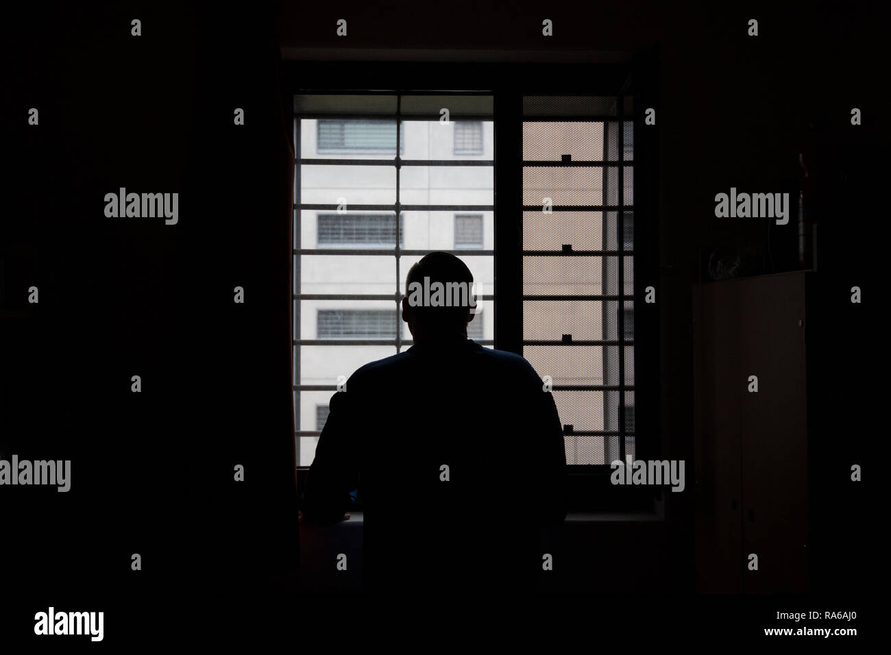 Stuttgart, Germany. 13th Dec, 2018. An inmate of the Stuttgart ...