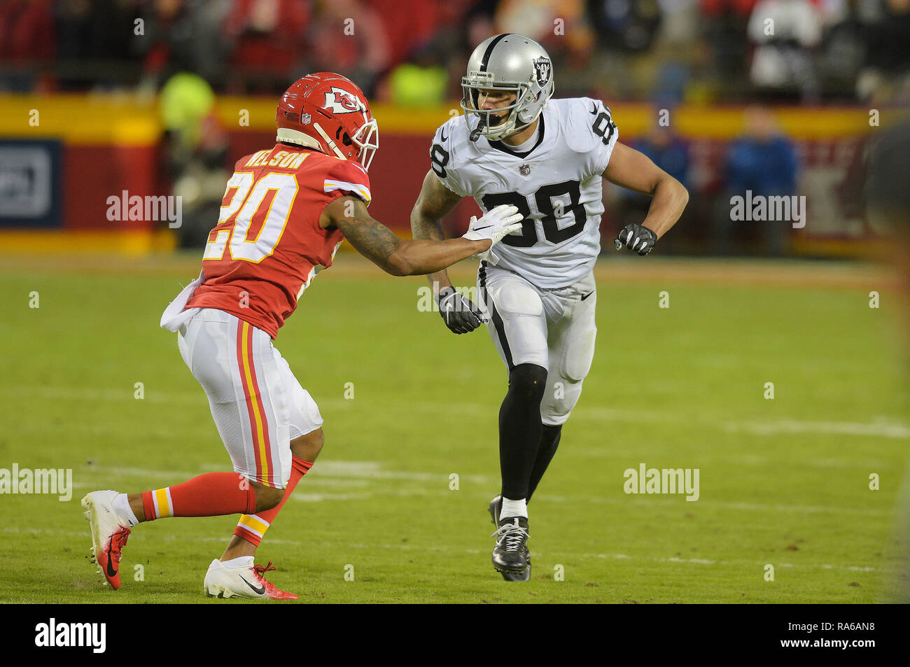 Kansas City, Missouri, USA. 30th Dec, 2018. Oakland Raiders wide ...
