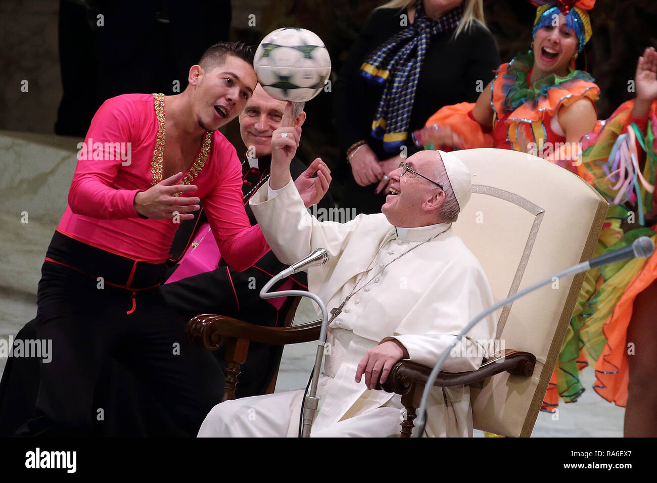 Vatican City. 2nd Jan, 2019. (Holy See) POPE FRANCIS duringnhis ...