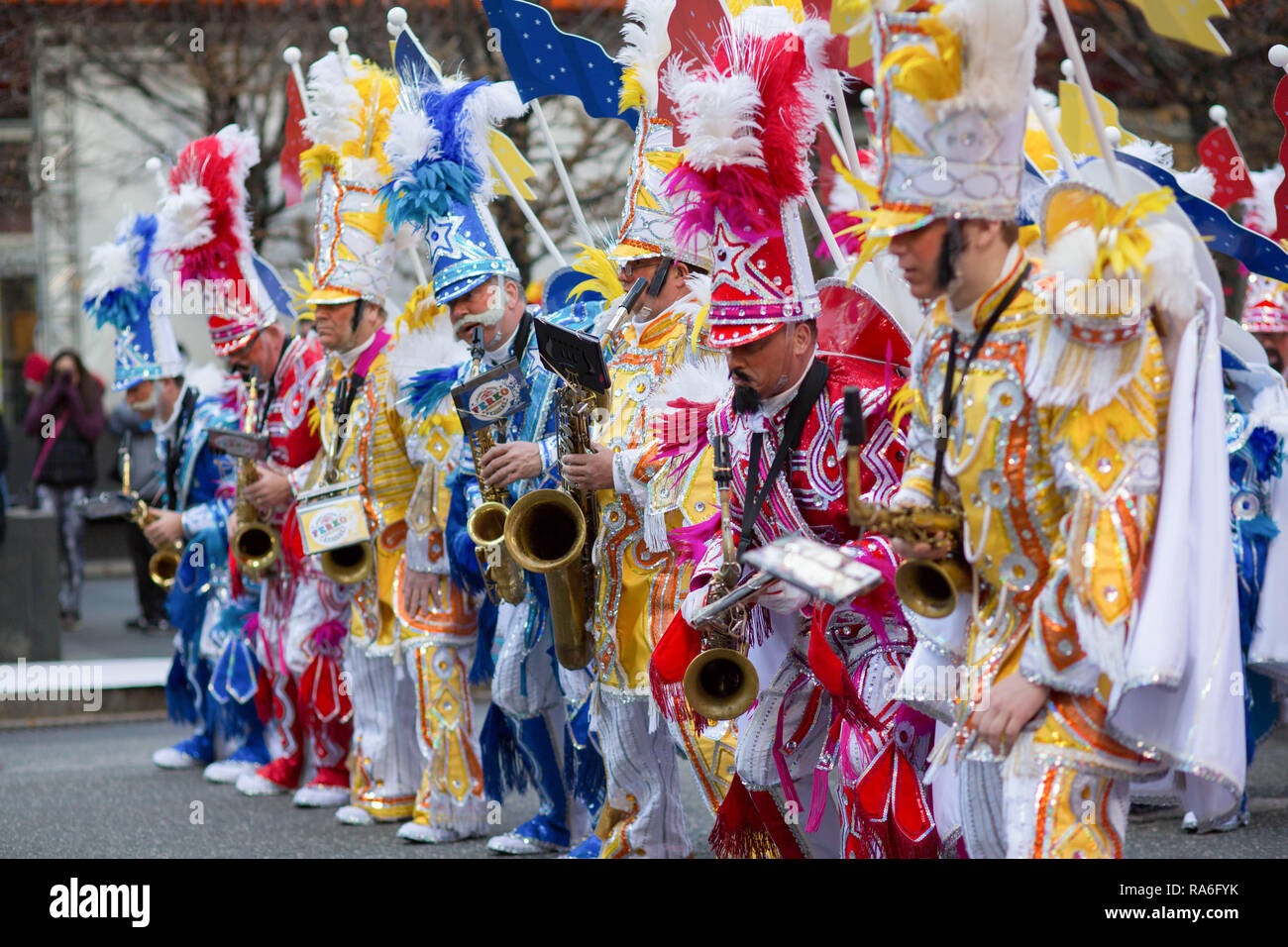Philadelphia, Pennsylvania, USA. 1st Jan, 2019. Members of the Ferko ...