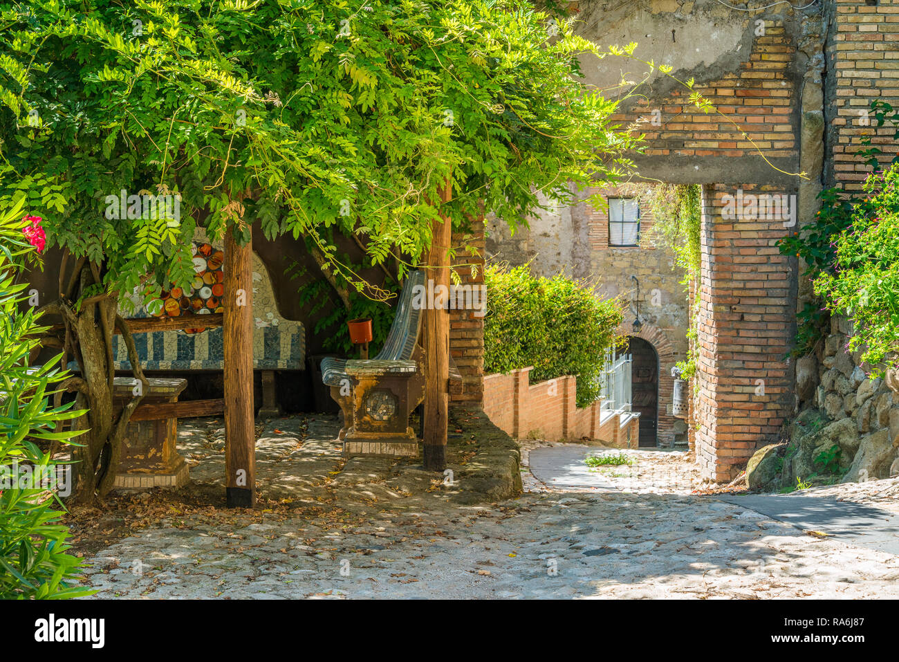 Scenic sight in Capena, picturesque village in the Province of Rome ...