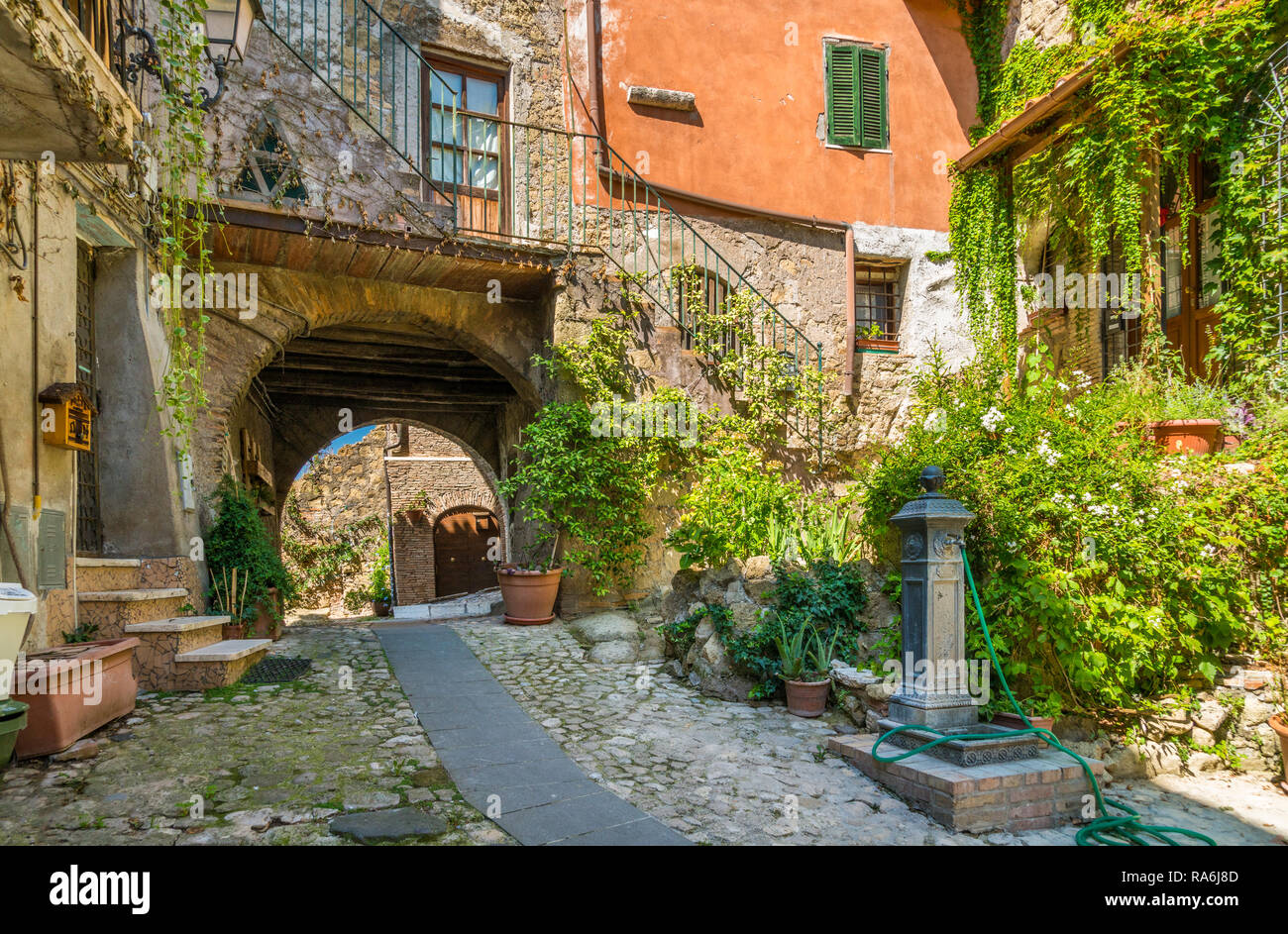 Scenic sight in Capena, picturesque village in the Province of Rome ...