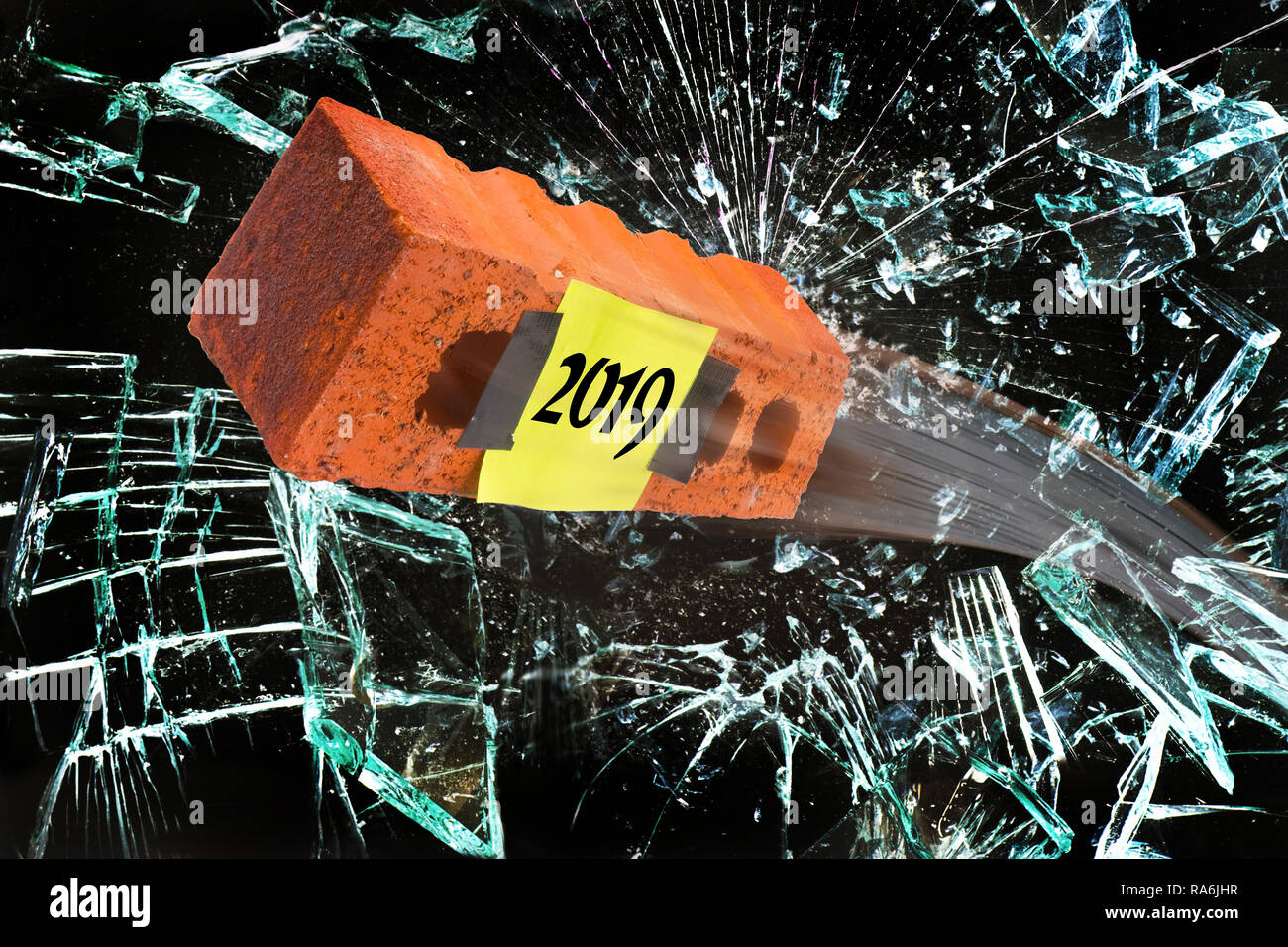 Breaking through glass hi-res stock photography and images - Alamy