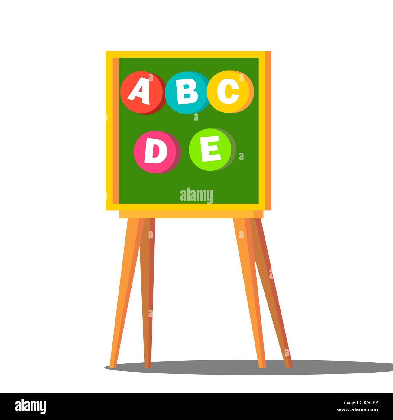 Learning Letters Board Vector. Kindergarten Education Concept. Isolated ...