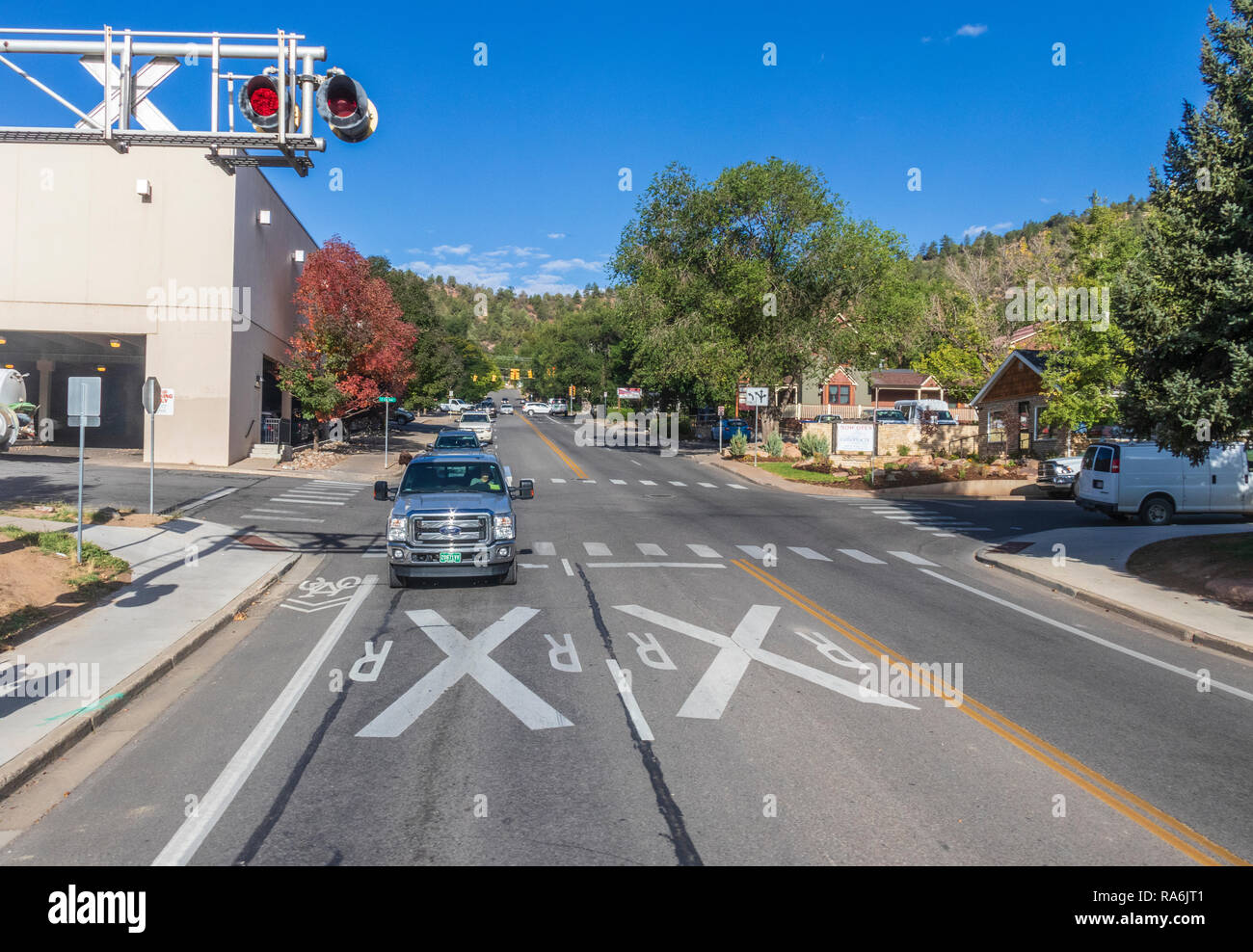 Colorado railway crossing sign hi-res stock photography and images - Alamy