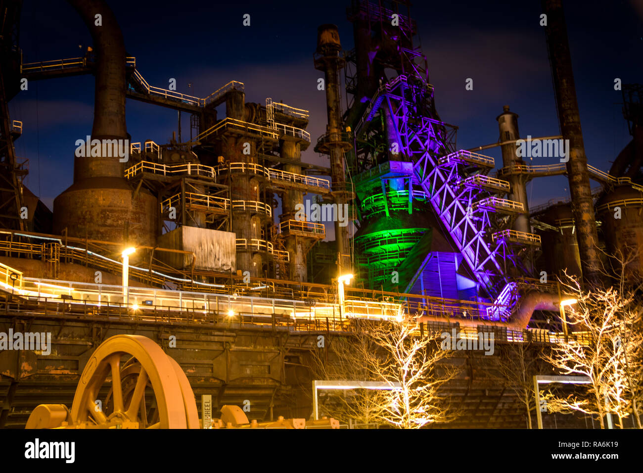 Bethlehem Steel factory grounds and buildings in ruins, which closed ...