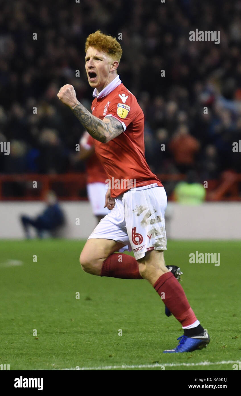 Nottingham Forest's Jack Colback celebrats scoring his sides second ...