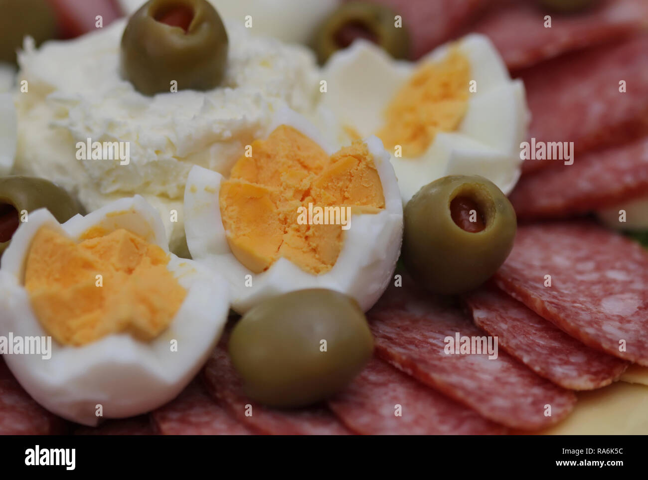 Serbian appetizer plate Stock Photo - Alamy