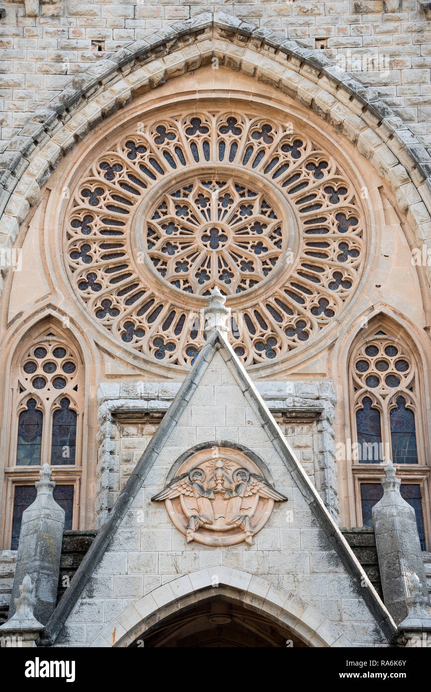 Detail of beautiful gothic cathedral Saint Bartholomew in the central ...
