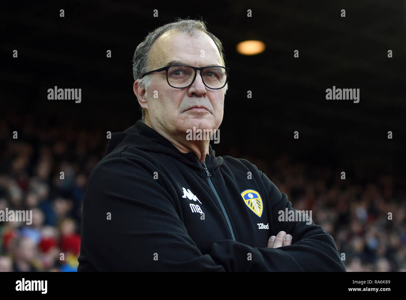 Leeds United manager Marcelo Bielsa during the Sky Bet Championship ...