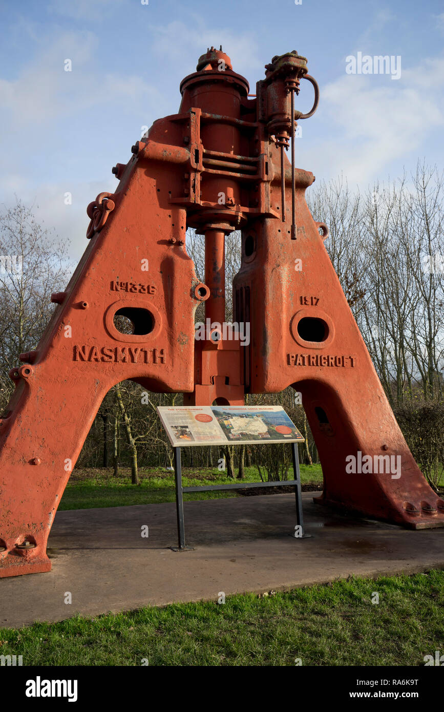 Original steam hammer machine on display at an Industrial Revolution ...