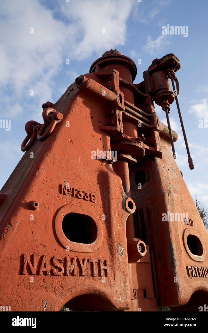 Original steam hammer machine on display at an Industrial Revolution ...