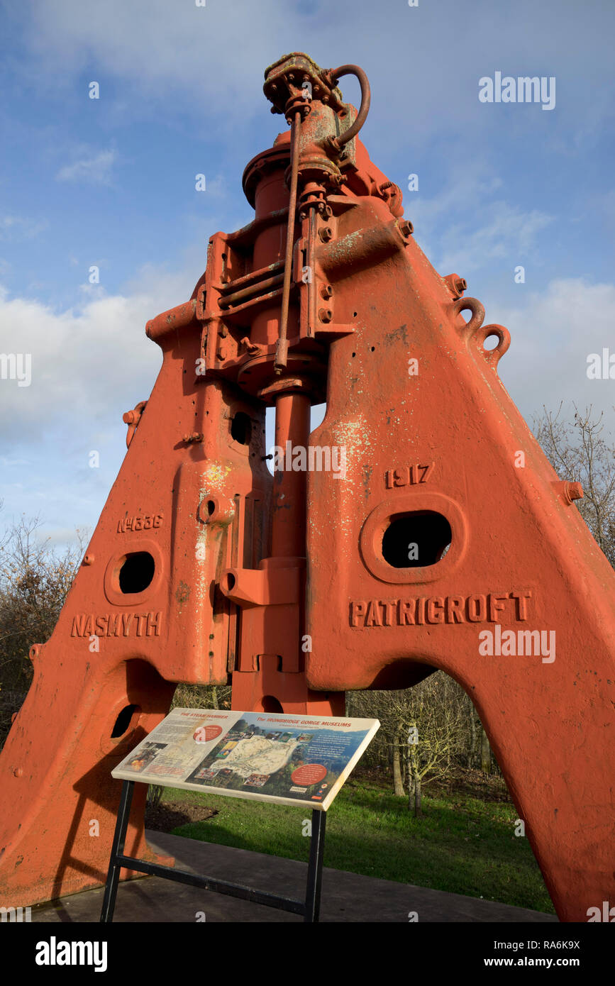 Original steam hammer machine on display at an Industrial Revolution ...