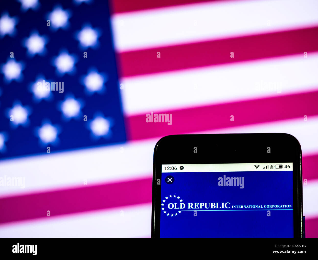 Old Republic International Insurance company logo seen displayed on ...